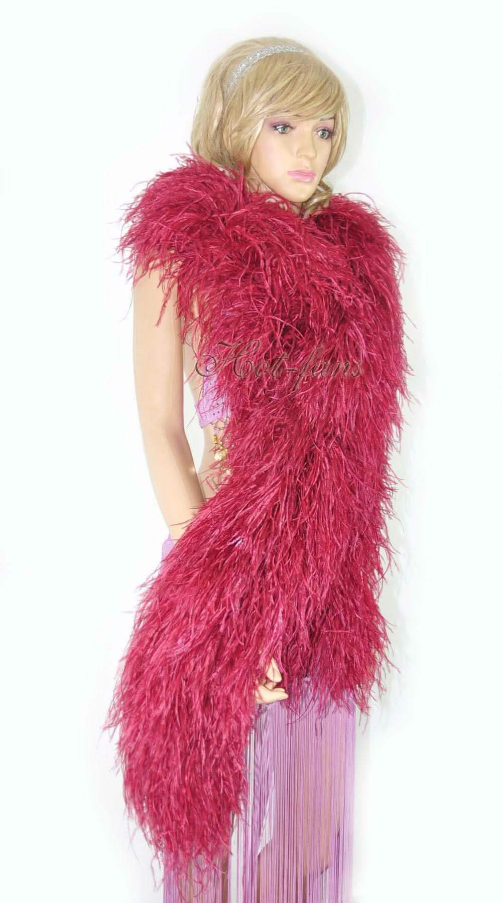 Mulberry Luxury Ostrich Feather Boa 20 ply – hot fans