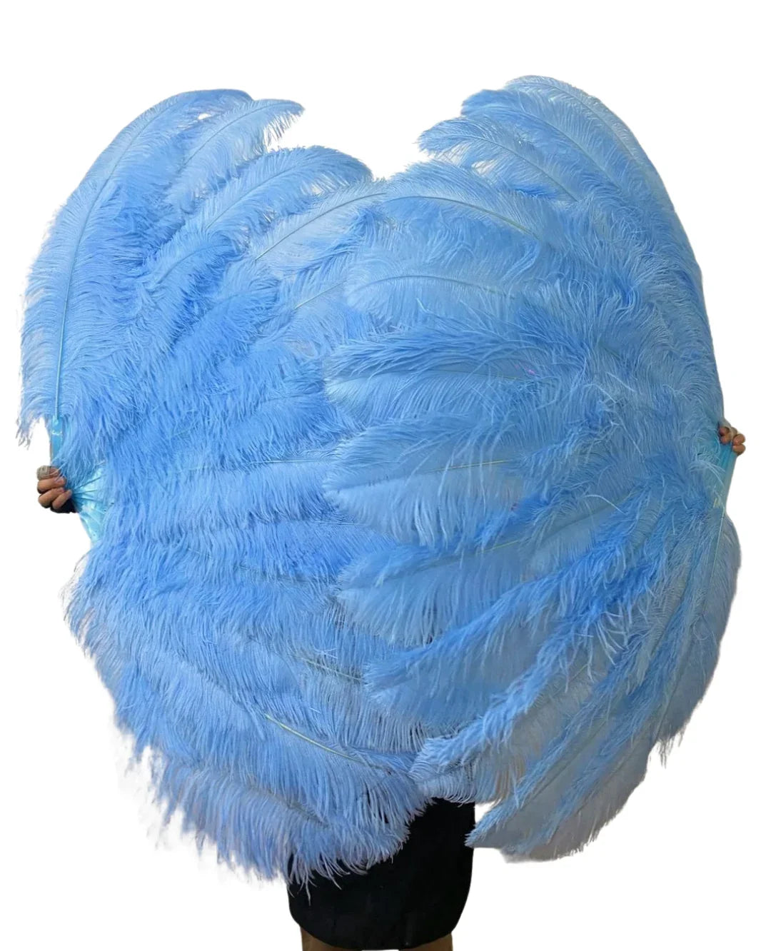Burlesque Luxe Ostrich Feather Fan | Compact & Ultra-Dense | 32"x 54 ...