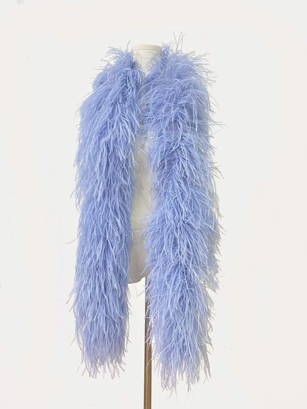 Baby blue Luxury Ostrich Feather Boa 12 ply – hot fans