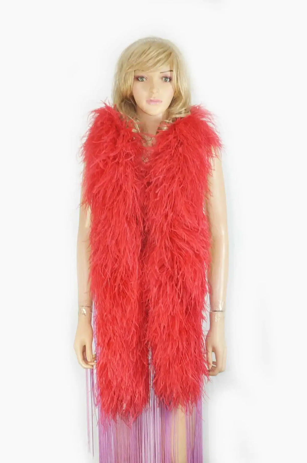 Luscious red Luxury Ostrich Feather Boa 12 ply – hot fans